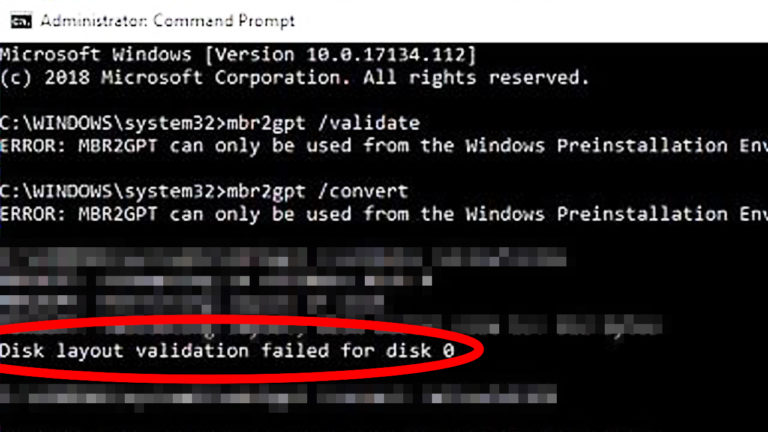 Fix: “Disk layout validation failed for disk 0” Error when converting ... Fix: “Disk layout validation failed for disk 0” Error when converting ...
