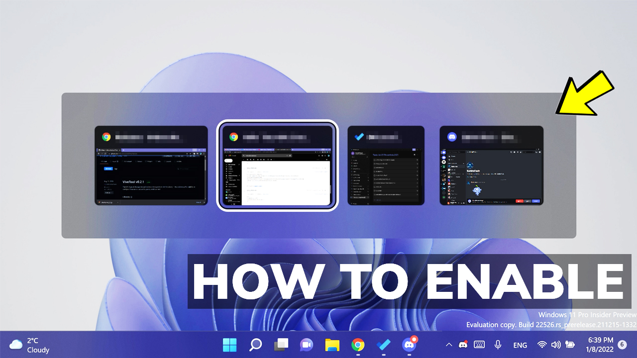 How to Enable New Windowed ALT+TAB on Windows 11 22526 - Tech Based