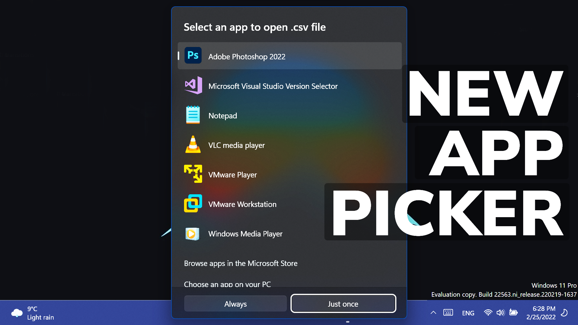 New App Picker in Windows 11 (How to Enable) - Tech Based
