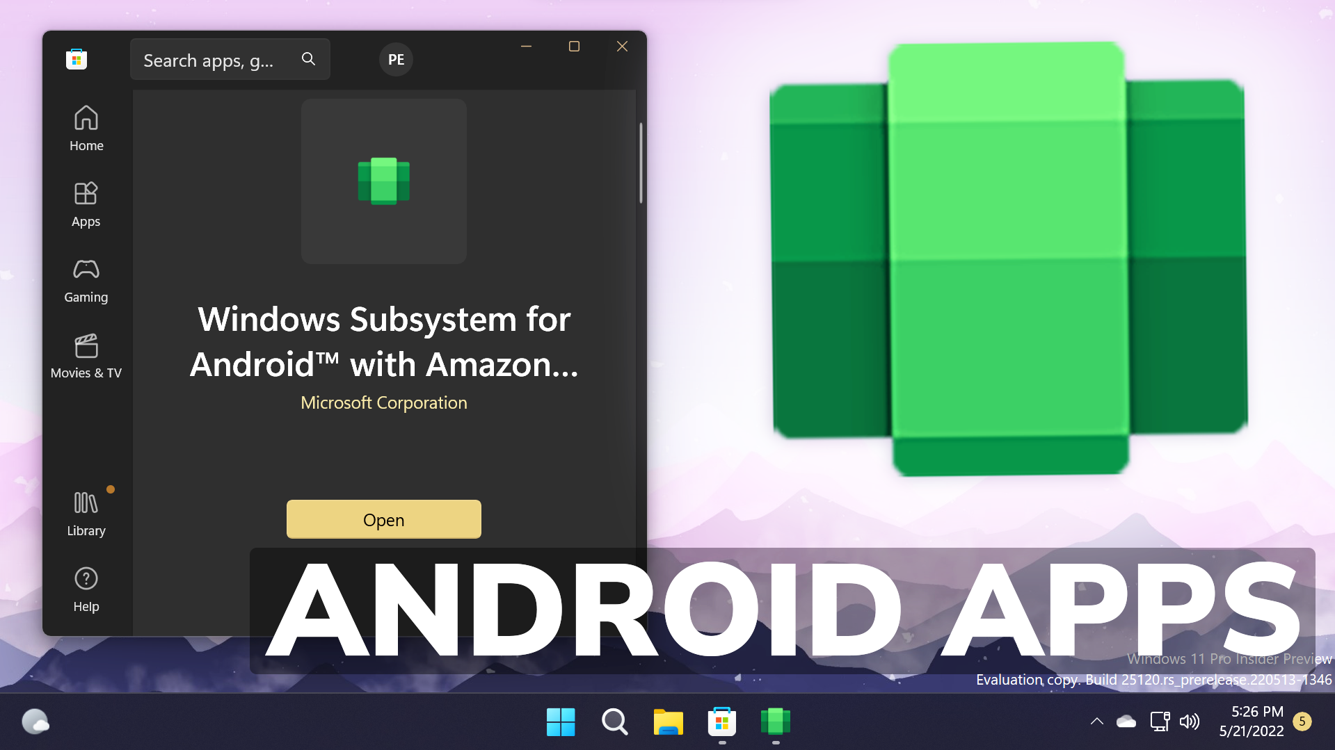 New Update to Windows Subsystem for Android – Android 12, Settings App ...