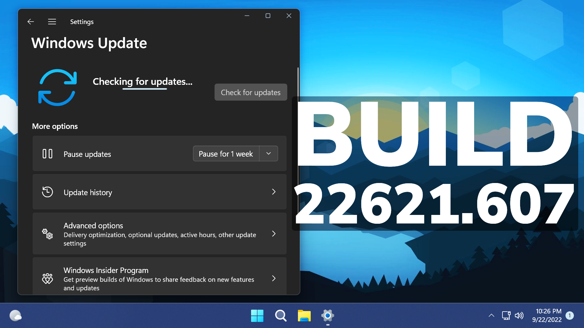 New Windows 11 Build 22621.607– First Update for Windows 11 22H2 since ...