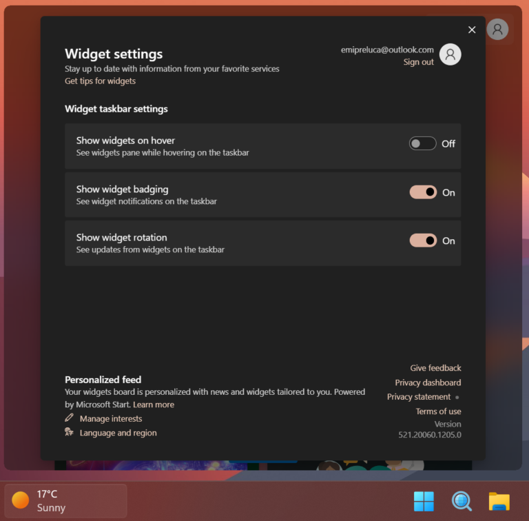 How to Enable the New Widgets Settings in Windows 11 25217 - Tech Based
