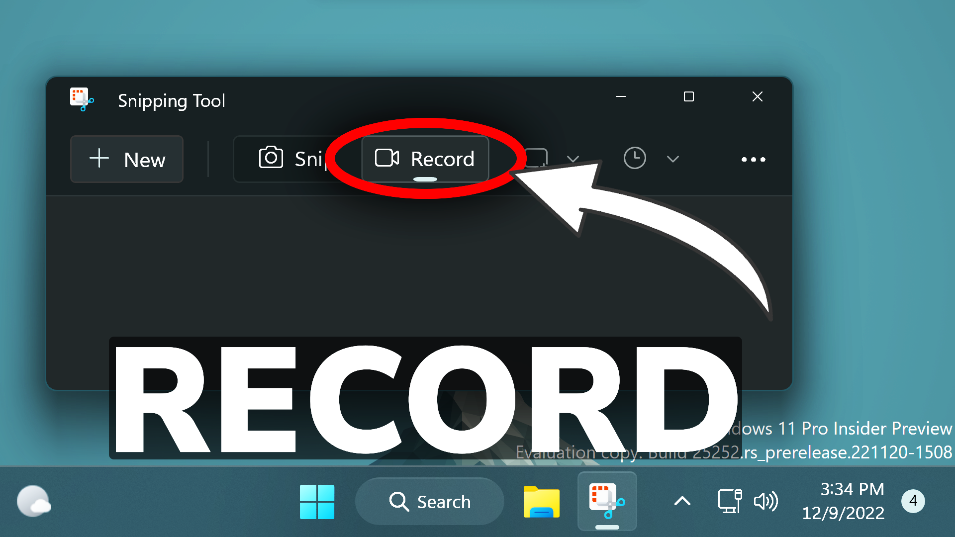 New Snipping Tool App with Screen Recording in Windows 11 - Tech Based
