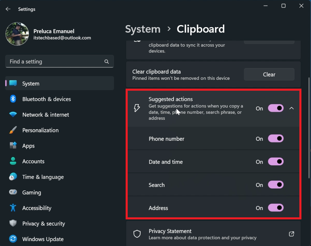 How to Enable New Suggested Actions with New Settings in Windows 11 25295 - Tech Based