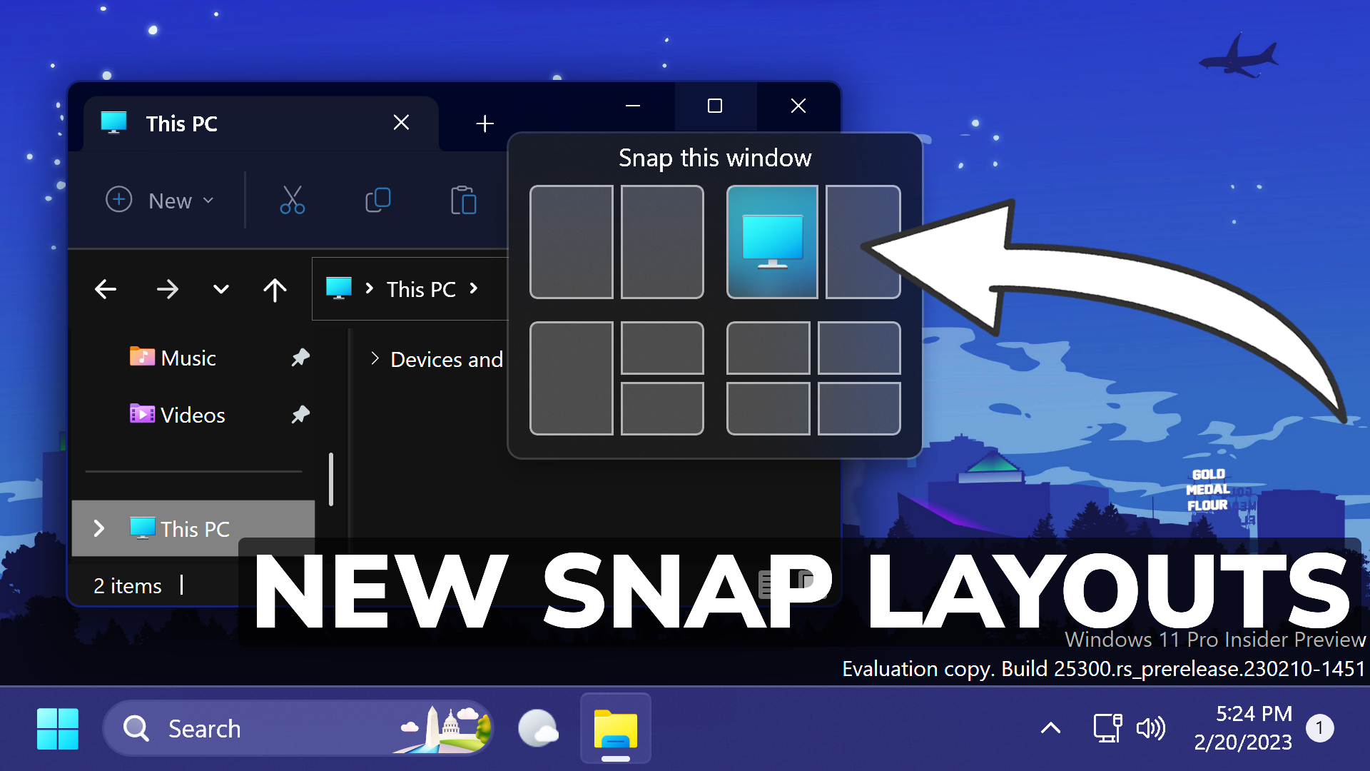 How to Enable New Snap Layouts with 4 Variants in Windows 11 25300 - Tech Based