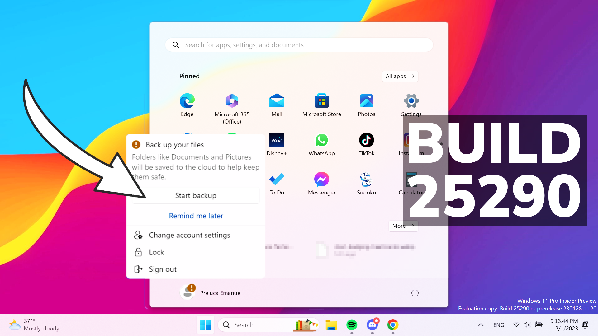 New Windows 11 Build 25290 – Start Menu Badging, New Spotify and Phone Link Widgets and Fixes ...