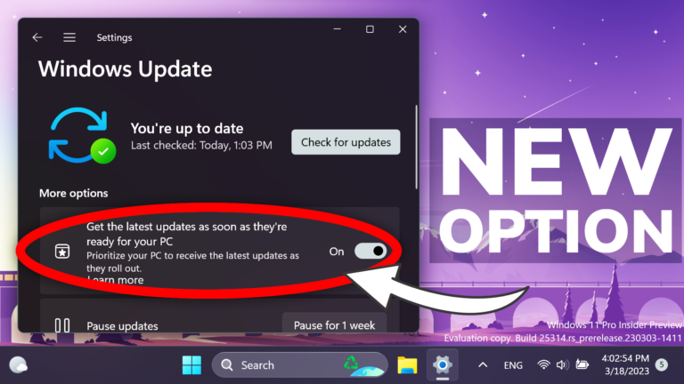 How to Enable New Windows Update Option in Windows 11 25314 - Tech Based