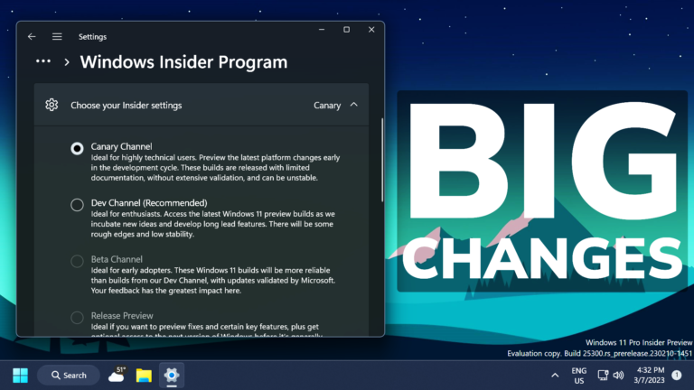 Big Changes to Windows 11 Insider Program (New Canary Channel) - Tech Based