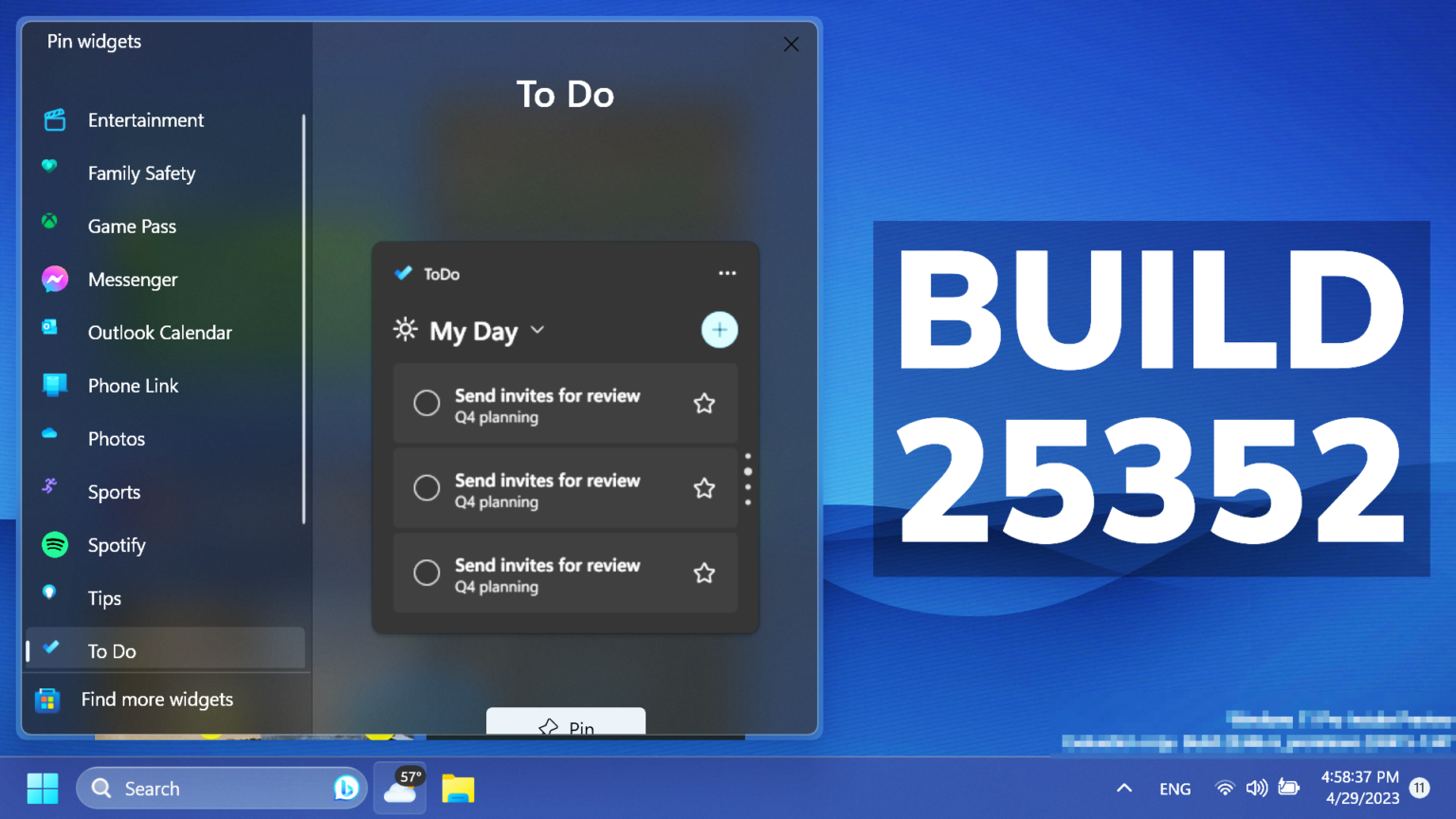 New Windows 11 Build 25352 – Big Changes in the Canary Channel, New Widgets Picker, and more ...
