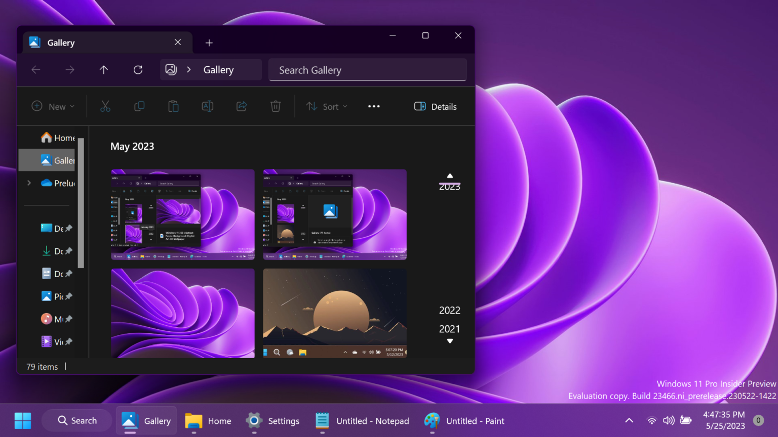 New Windows 11 Build 23466 – Never Combine Taskbar Icons, New File ...