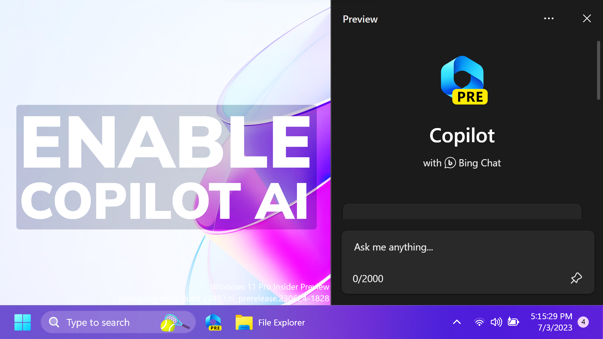 How To Enable New Copilot Ai In Windows 11 23493 Tech Based