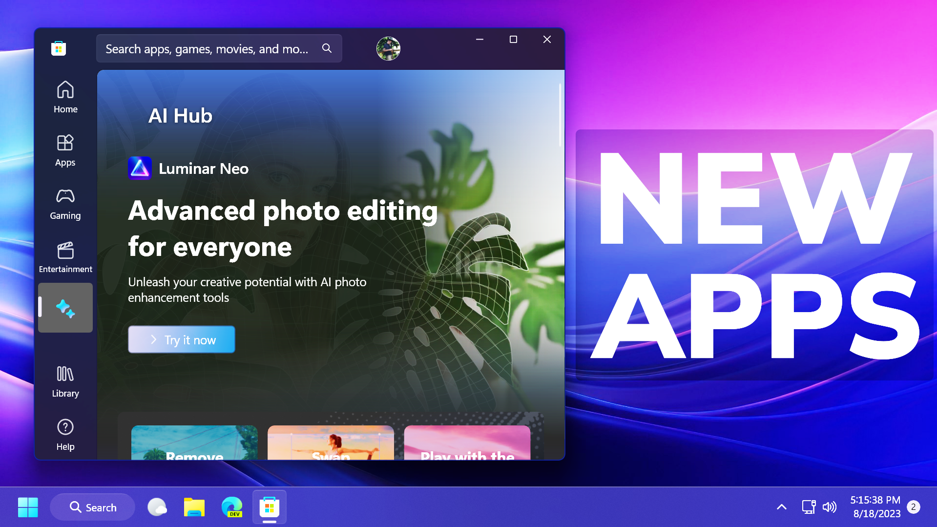 New Apps in Windows 11 Main Release – Paint with Dark Mode and Microsoft Store AI Hub - Tech Based