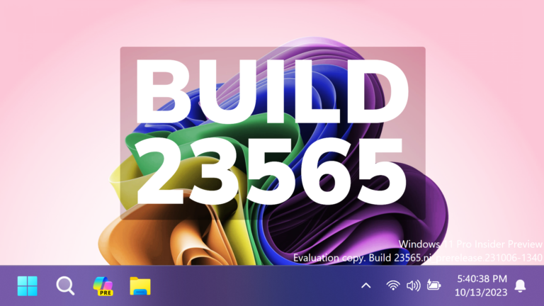 New Windows 11 Build 23565 – New Copilot Animation in the Taskbar ...