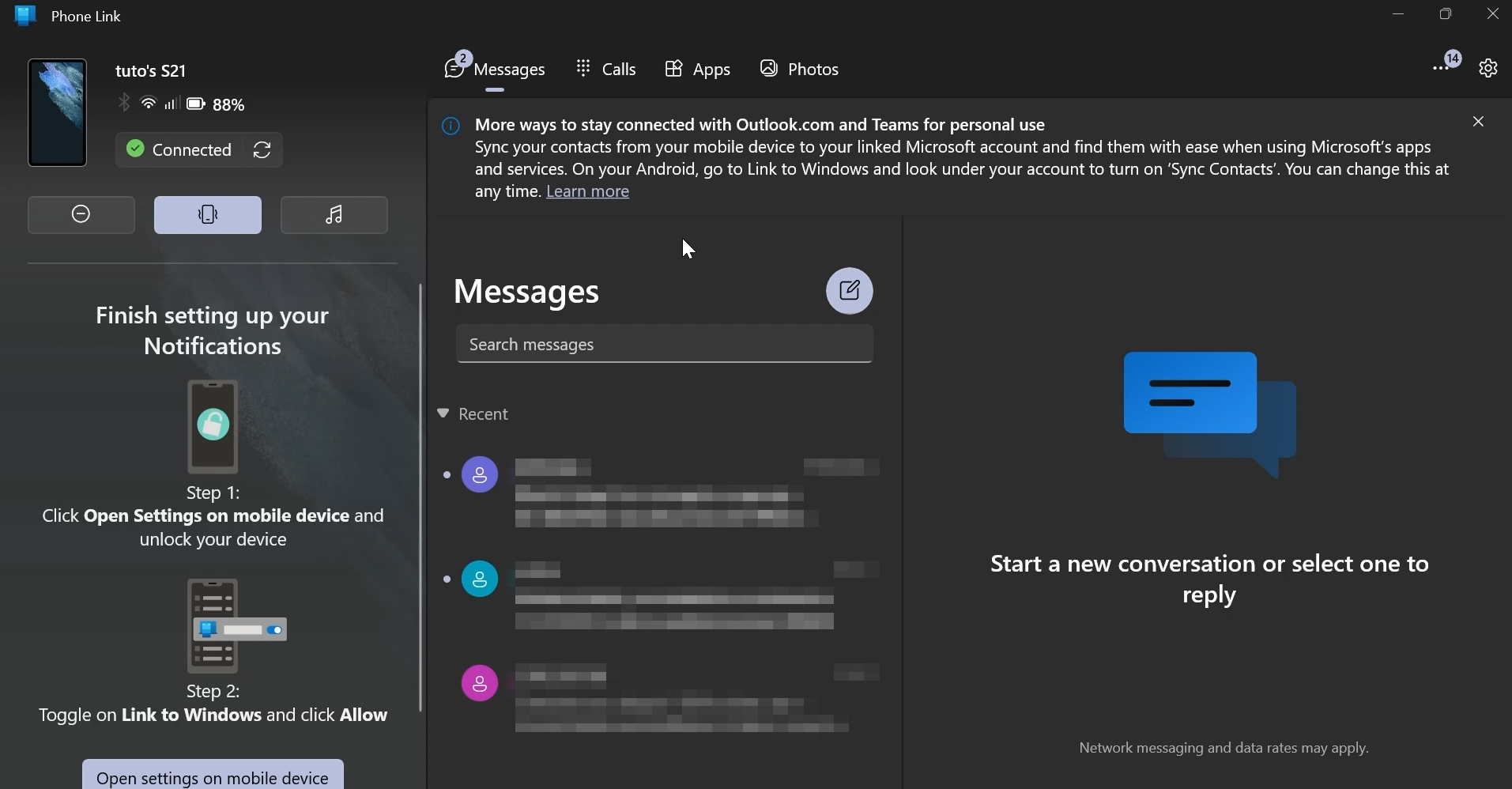 New Phone Link App with New UI in Windows 11 23H2 - Tech Based