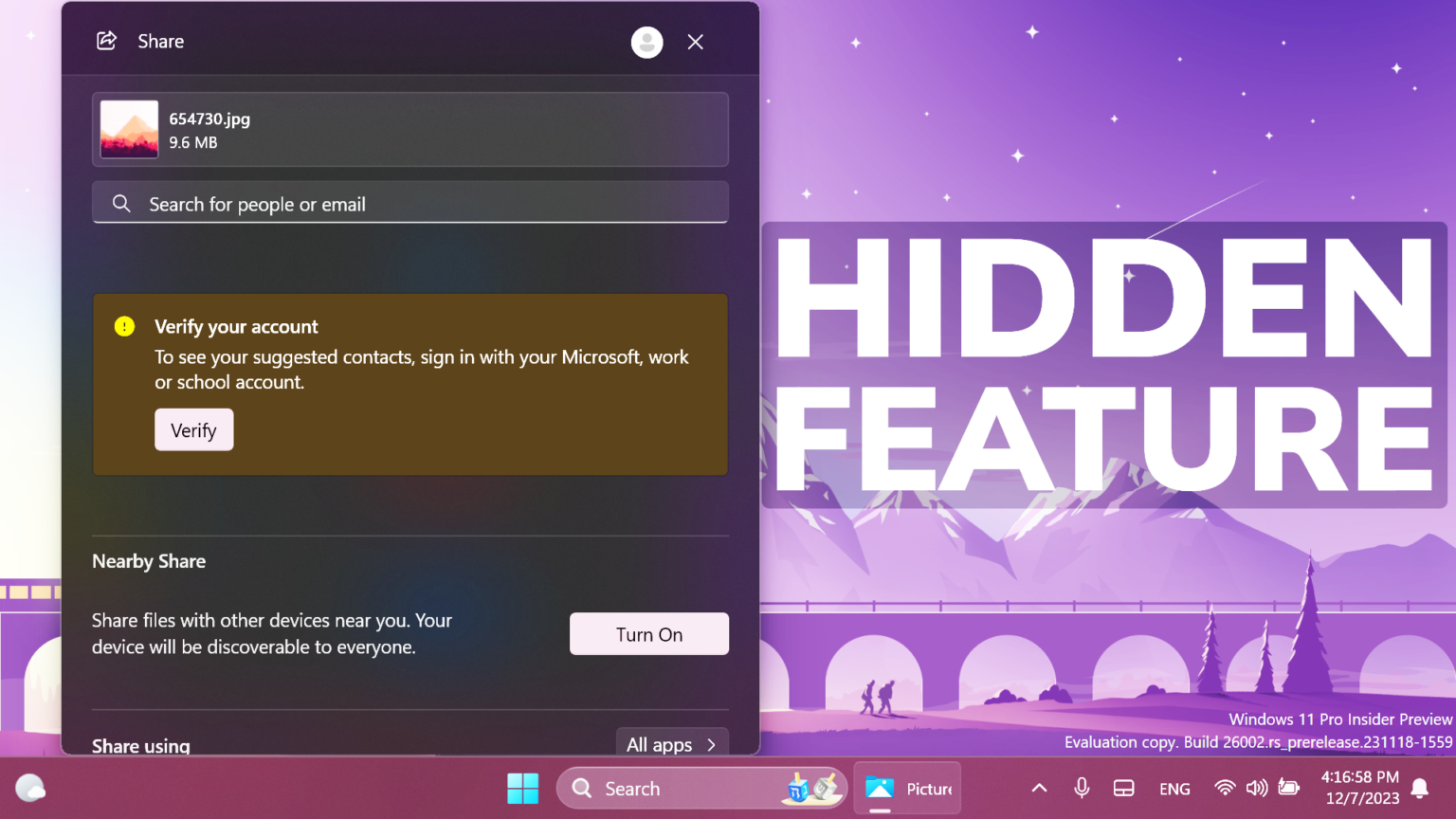 Enable New File Explorer Share UI in Windows 11 26002 - Tech Based