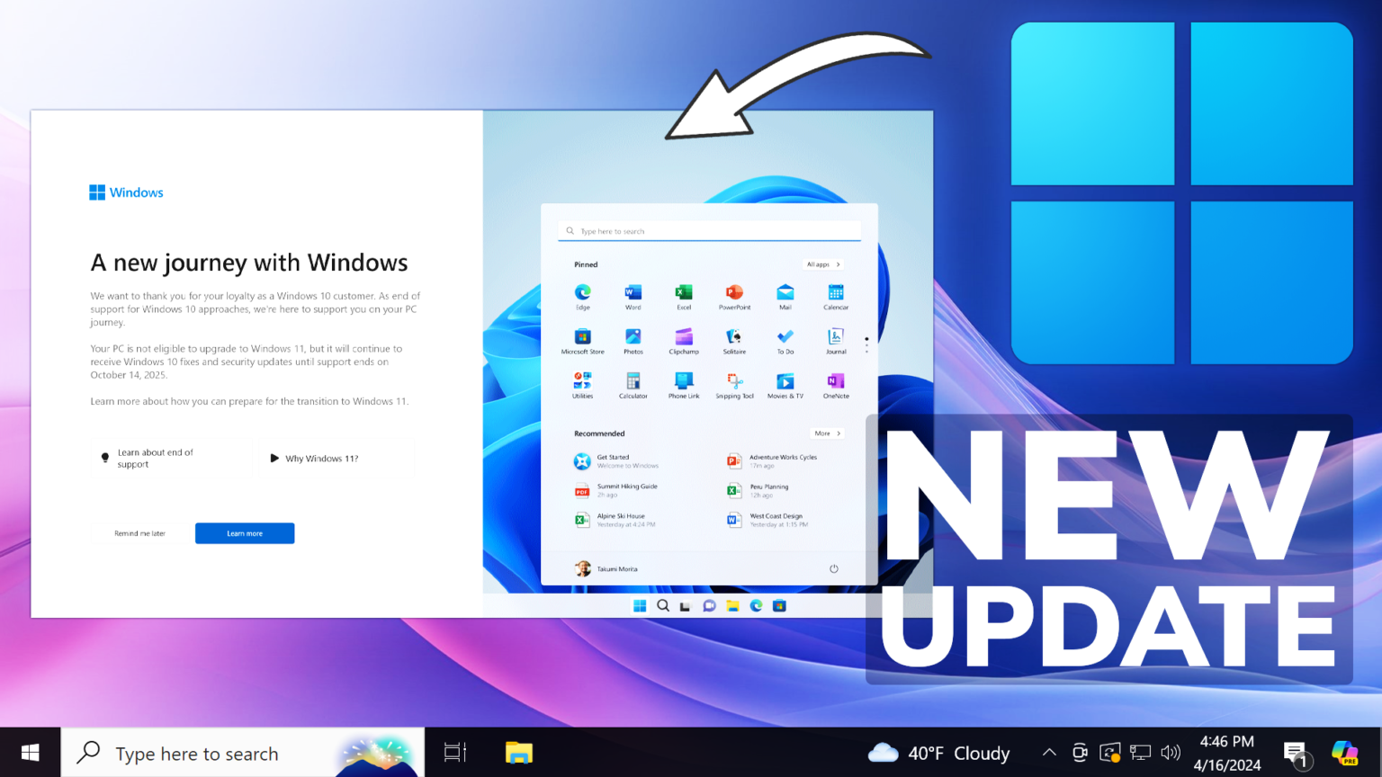 New Windows 11 Upgrade Screen in Windows 10 After Update - Tech Based