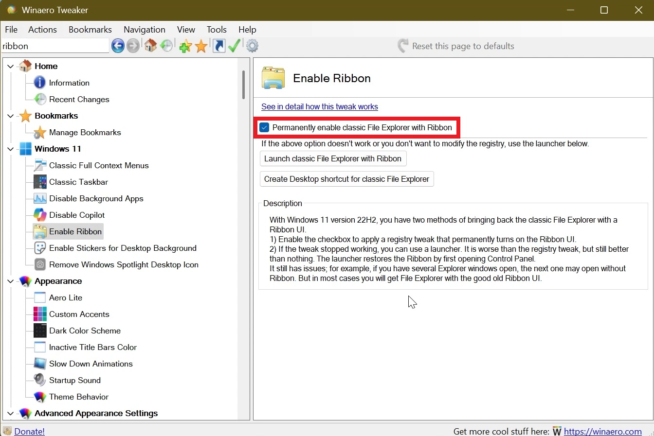 How to Change Windows 11 24H2 File Explorer and Remove Ads with Winaero ...