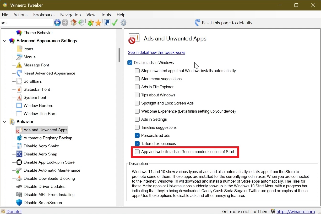 How to Change Windows 11 24H2 File Explorer and Remove Ads with Winaero ...