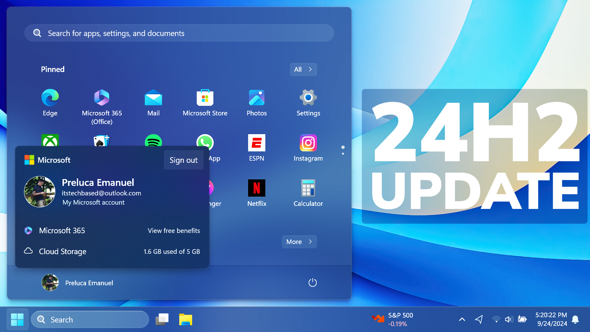 New Windows 11 24H2 Update – Start Menu and Taskbar Changes in Release ...