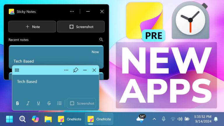 New Apps in Windows 11 – Sticky Notes with New UI and Clock with ...