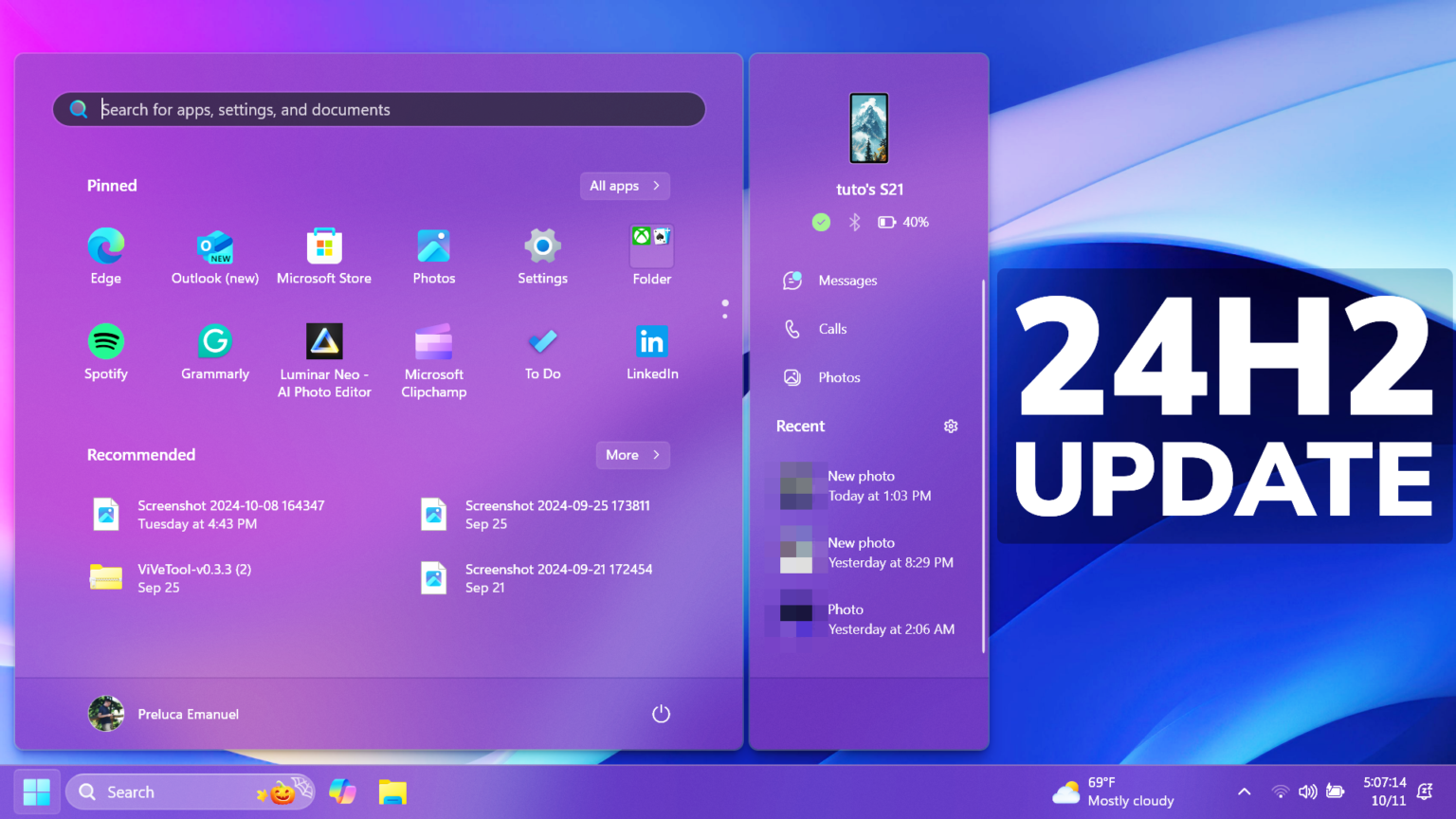 New Windows 11 24H2 Update – New Start Menu, Taskbar Changes, and Fixes ...