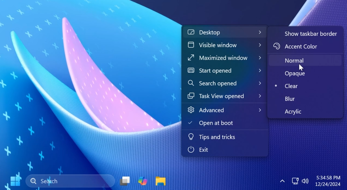 How to Enable Transparent Taskbar in Windows 11 24H2 - Tech Based
