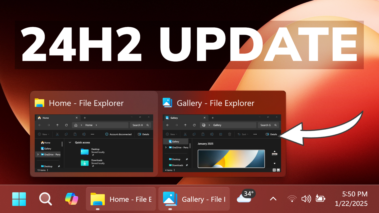 New Big Windows 11 24H2 Update – New Taskbar Thumbnails, New File ...