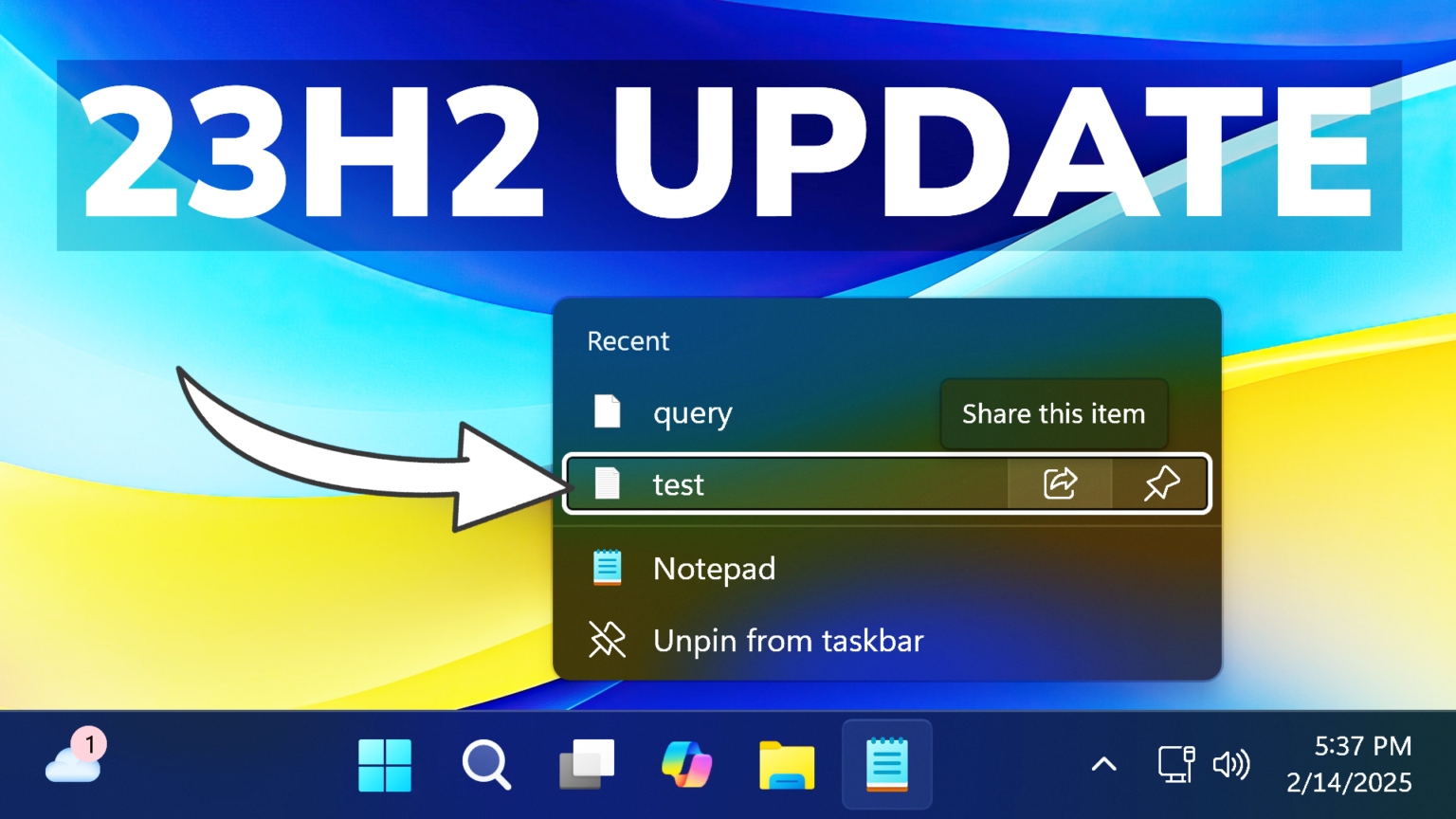 New Windows 11 23H2 Update – New Taskbar Jumplist Option, Start Menu in ...