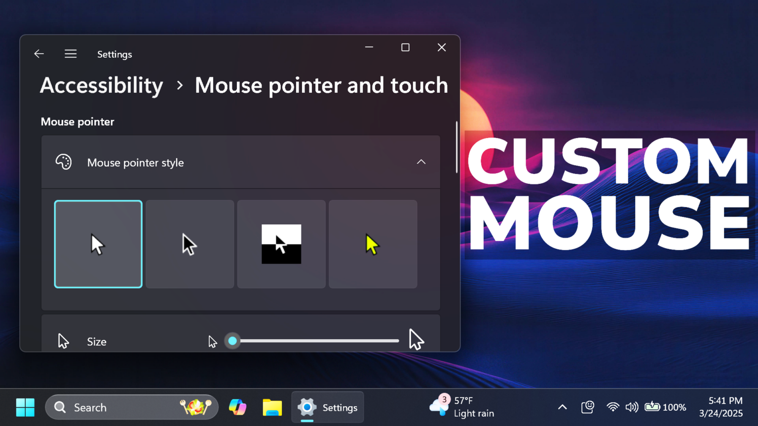 How To Customize The Mouse Cursor In Windows 11 24h2 New Features Tech Based
