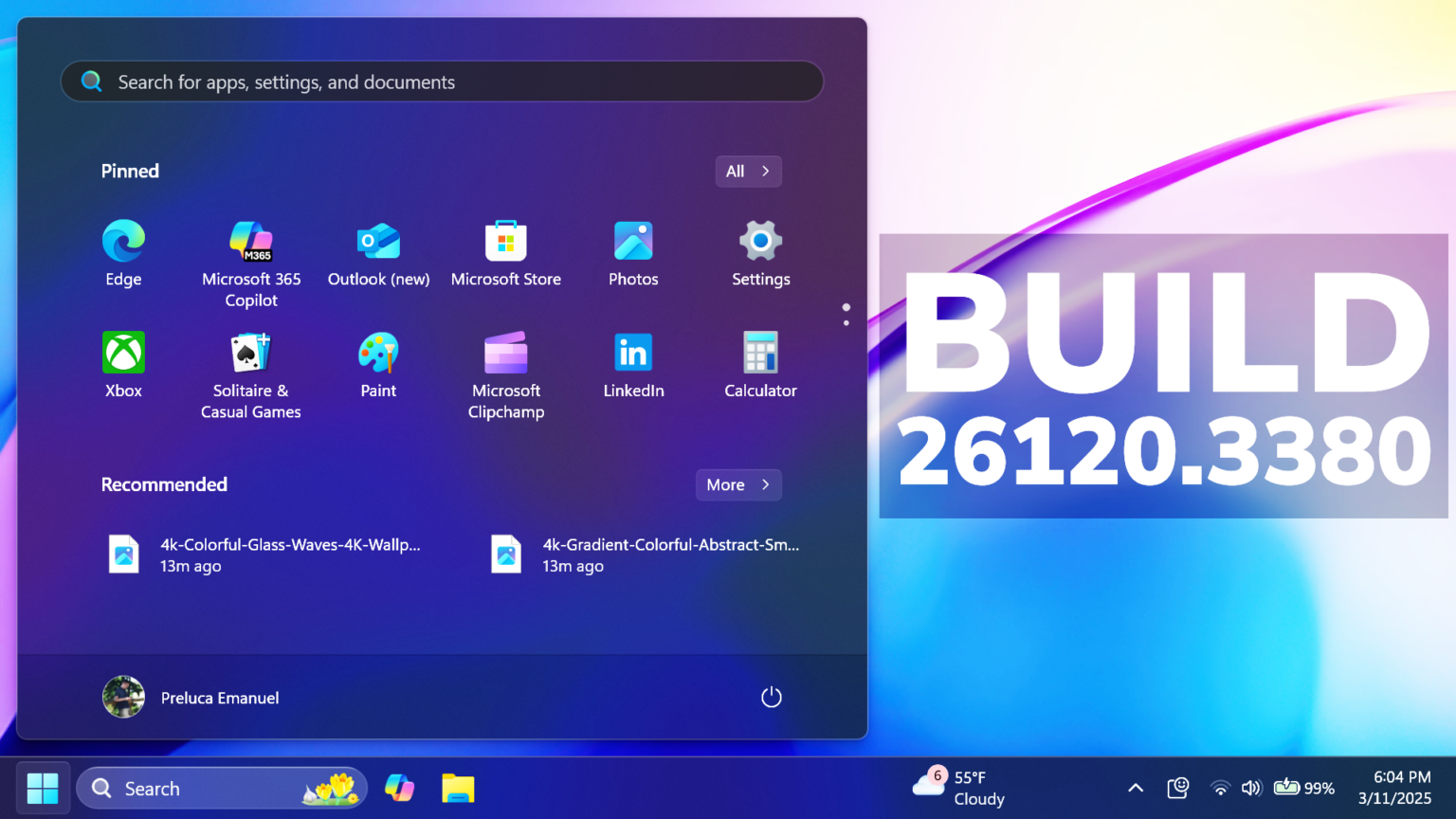 New Windows 11 Build 26120.3380 – New Start Menu Feature techbased - Tech Based