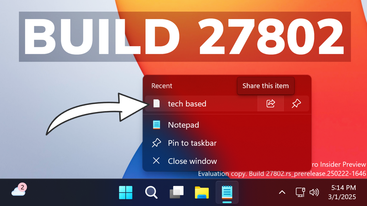 New Windows 11 Build 27802 New Taskbar Option Techbased Tech Based