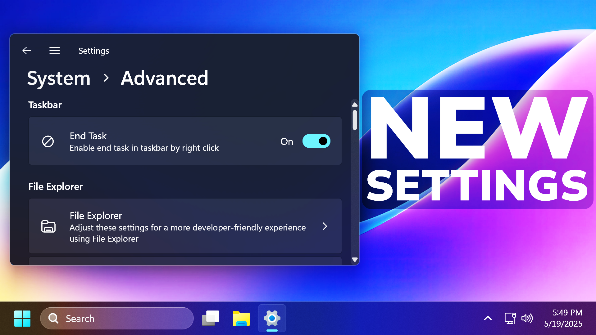 New Advanced Settings in Windows 11 Dev/Beta (How to Enable) - Tech Based