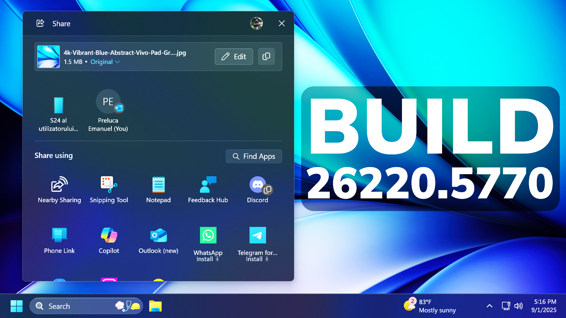 New Windows 11 25H2 Build 26220.5770 – New Taskbar and System Tray Improvements techbased - Tech ...