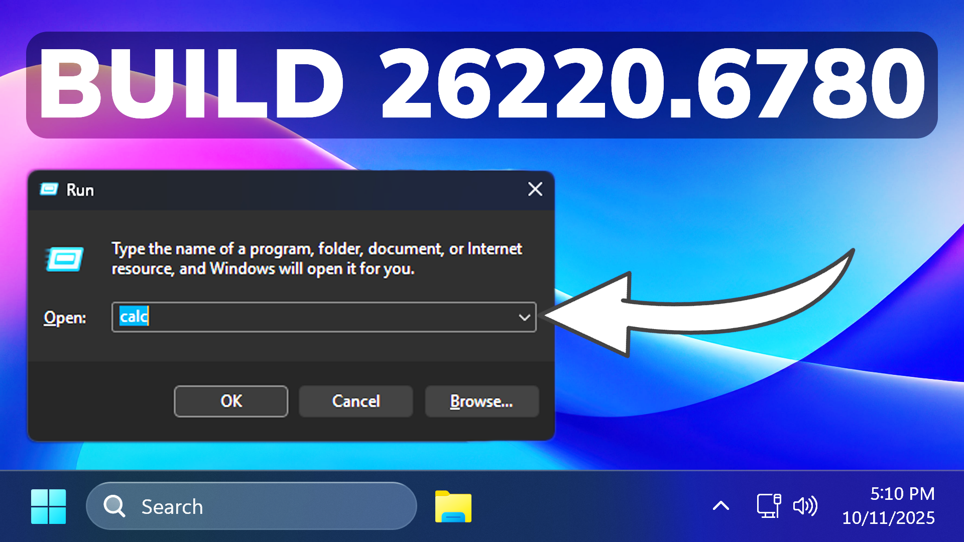 New Windows 11 25H2 Build 26220.6780 – New Dark Mode Run Box techbased ...