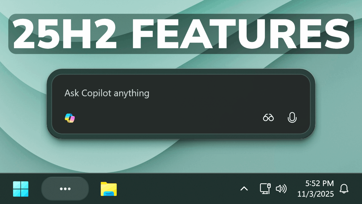 New Windows 11 25H2 Features – New Taskbar Search with Copilot (How to ...