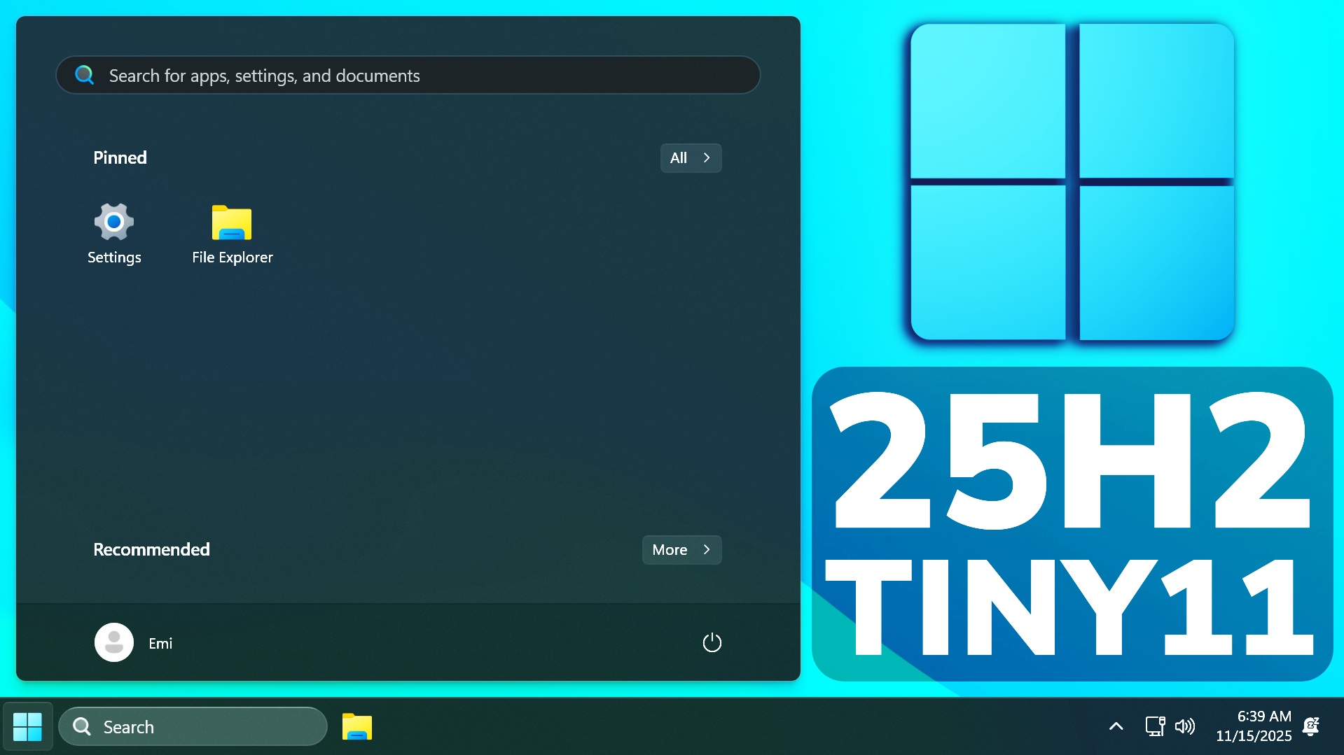 New Windows 11 25H2 Tiny11 - Fastest and Smallest Windows 11 Version ...