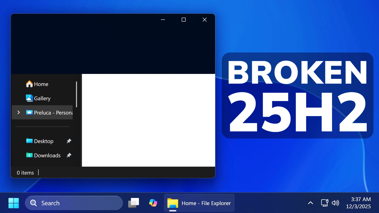 New Windows 11 25H2 Update Breaks the File Explorer and Lock Screen ...