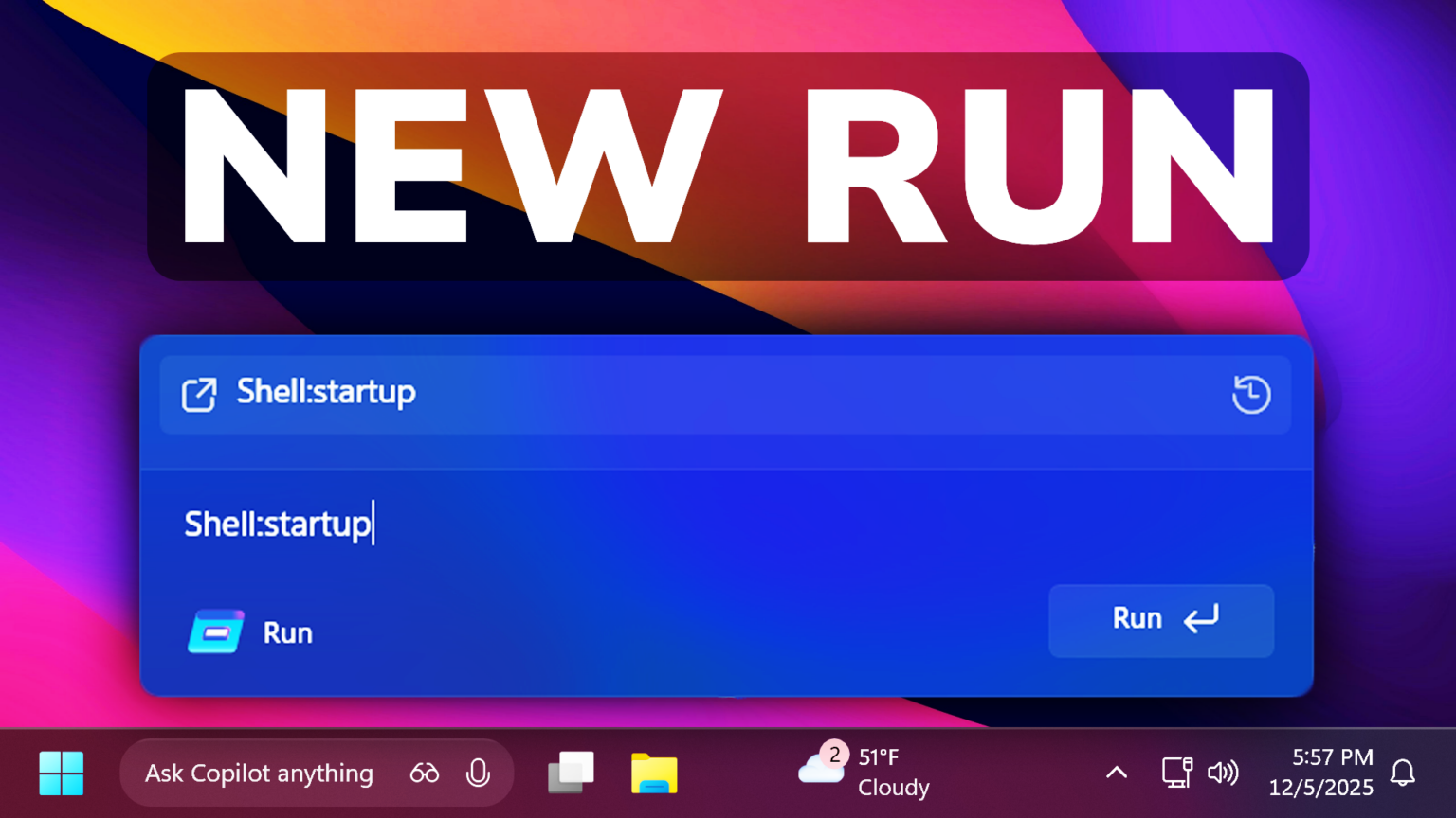 New Modern Run Dialog Coming to Windows 11 25H2 - Tech Based