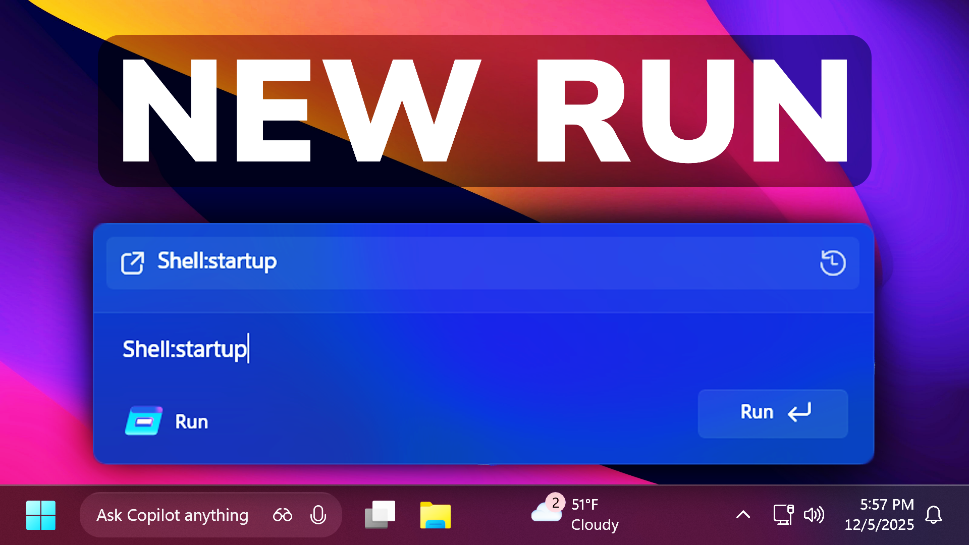 New Modern Run Dialog Coming to Windows 11 25H2 - Tech Based