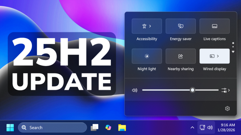 New Big Windows 11 25H2 January 2026 Update – New Taskbar Features, New ...