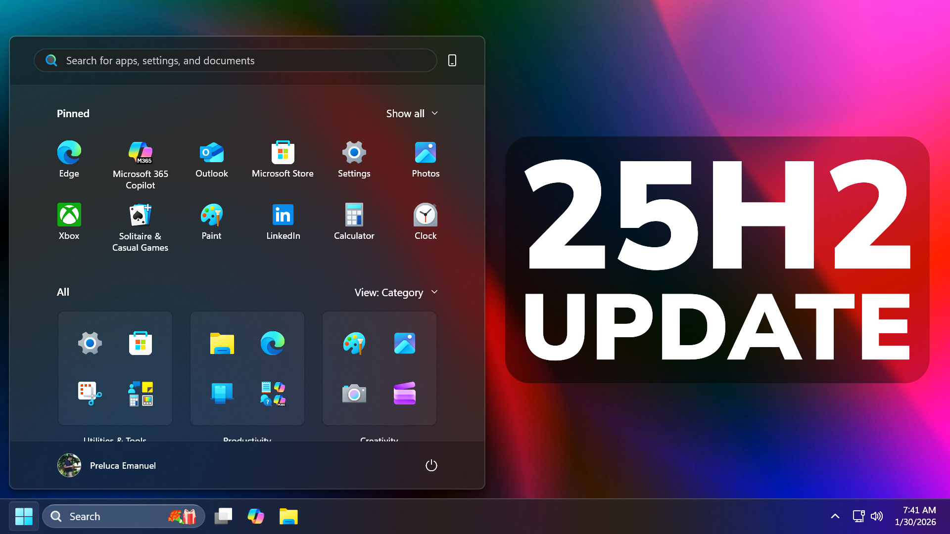 Biggest Windows 11 25H2 January Update in the Main Release – New ...