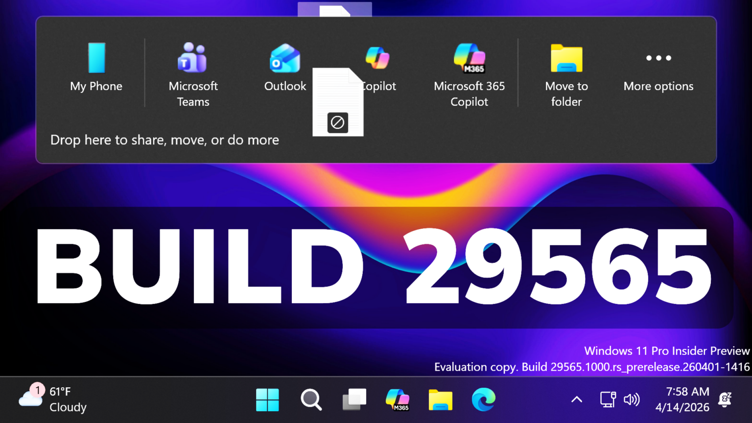 New Windows 11 vNext Build 29565 – New Screen Saver, Next Version of ...