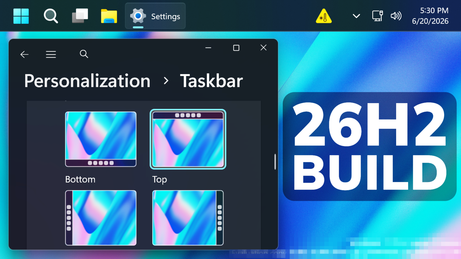 New Windows 11 26H2 Build 26300.8697 – New Taskbar Animations, New ...